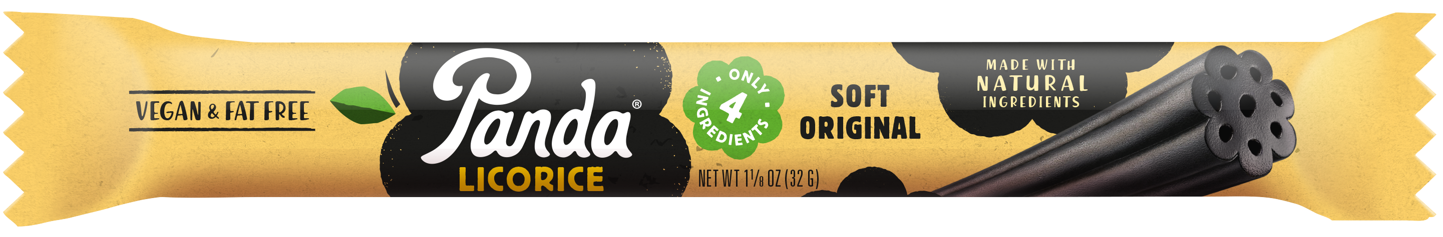 Natural Soft Black Licorice 32g | Panda™ Licorice